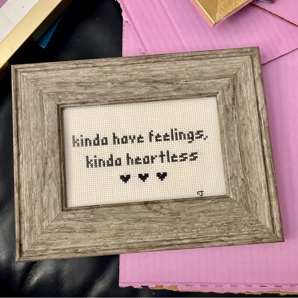 Hand Crafted | Wall Decor | Kind Have Feelings Kinda Heartless Cross ...
